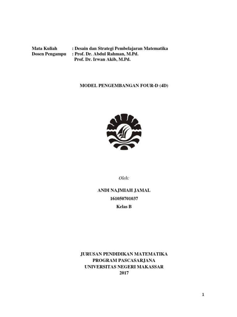 Model Pengembangan 4D | PDF