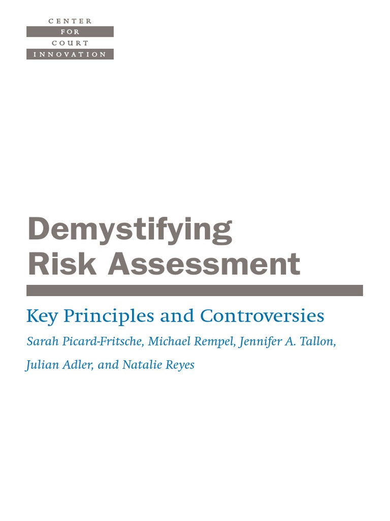 Demystifying Risk Assessment - Key Principles and Controversies - CCI ...