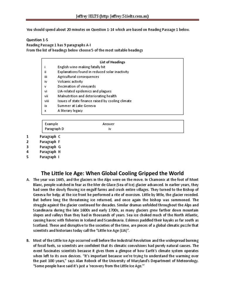 The Little Ice Age | PDF | Climate Change | Ice Age