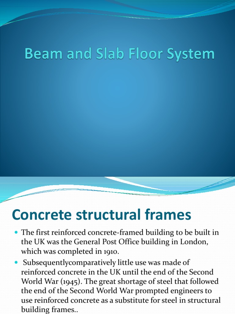 Beam and Slab Floor Systems Explained | PDF | Beam (Structure) | Wall