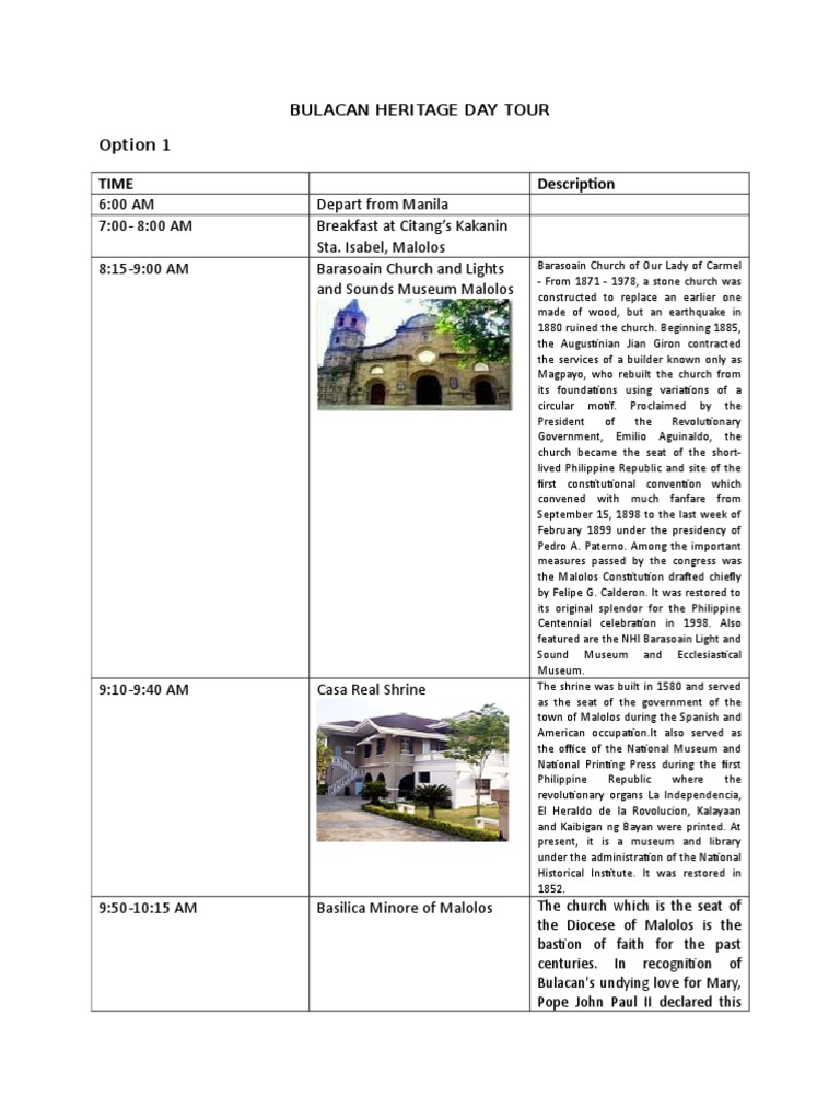 Bulacan Tour | PDF | Philippines | Unrest
