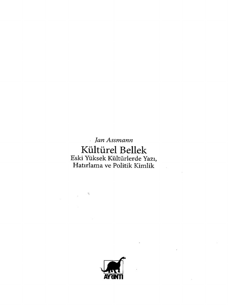 Jan Assmann - Kültürel Bellek PDF | PDF