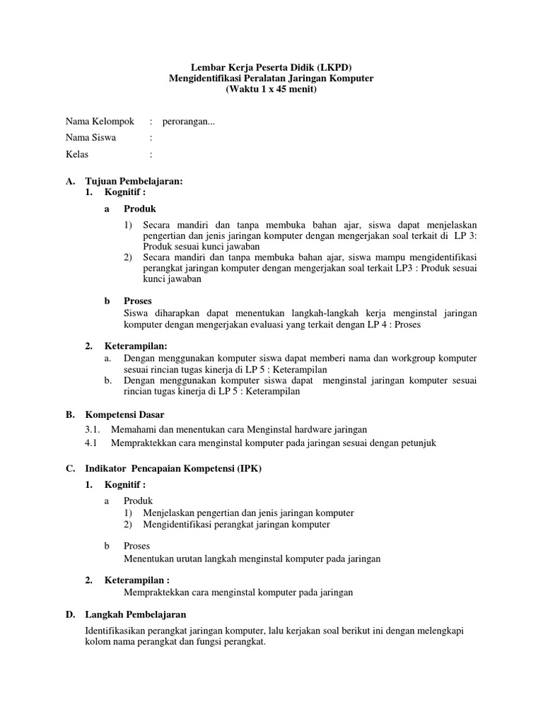 LKPD | PDF | Game & Aktivitas | Komputer