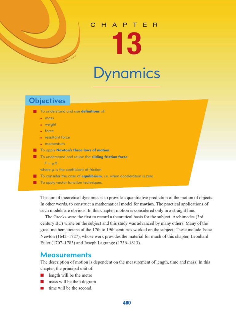Chapter 13 - Dynamics | PDF | Momentum | Weight