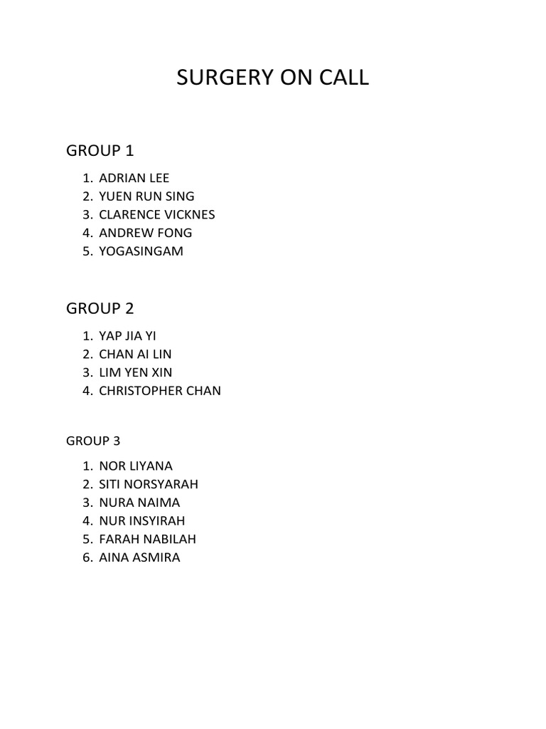 Surgery On Call | PDF | Self-Improvement