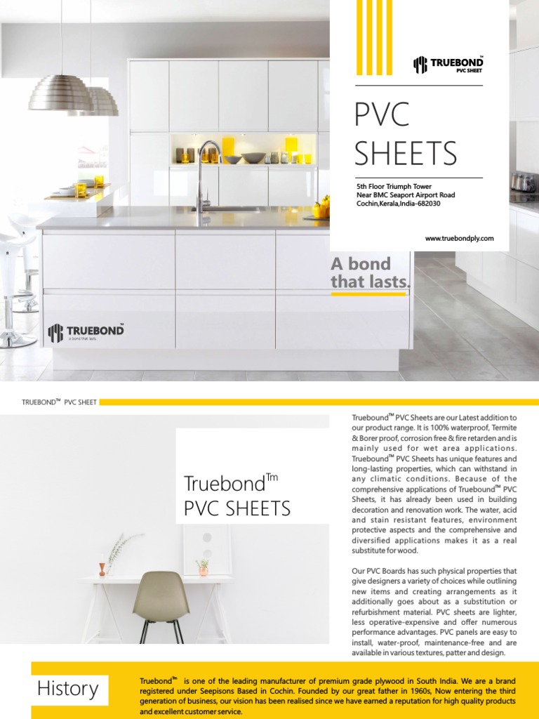 PVC Sheet Brochure | PDF | Polyvinyl Chloride | Plywood