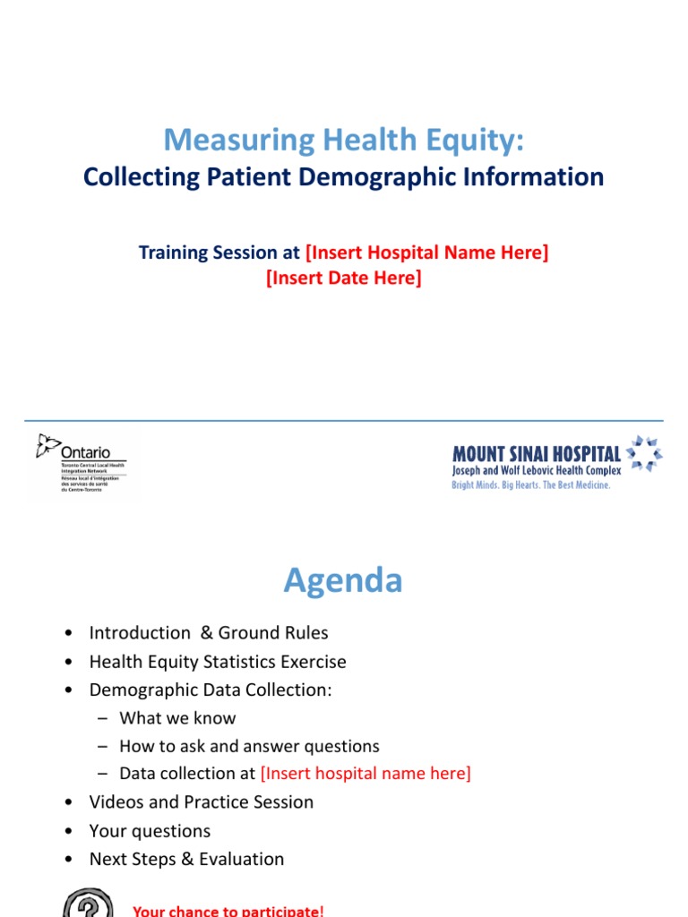 Measuring Health Equity in TC LHIN Hospital Training Presentation | PDF ...