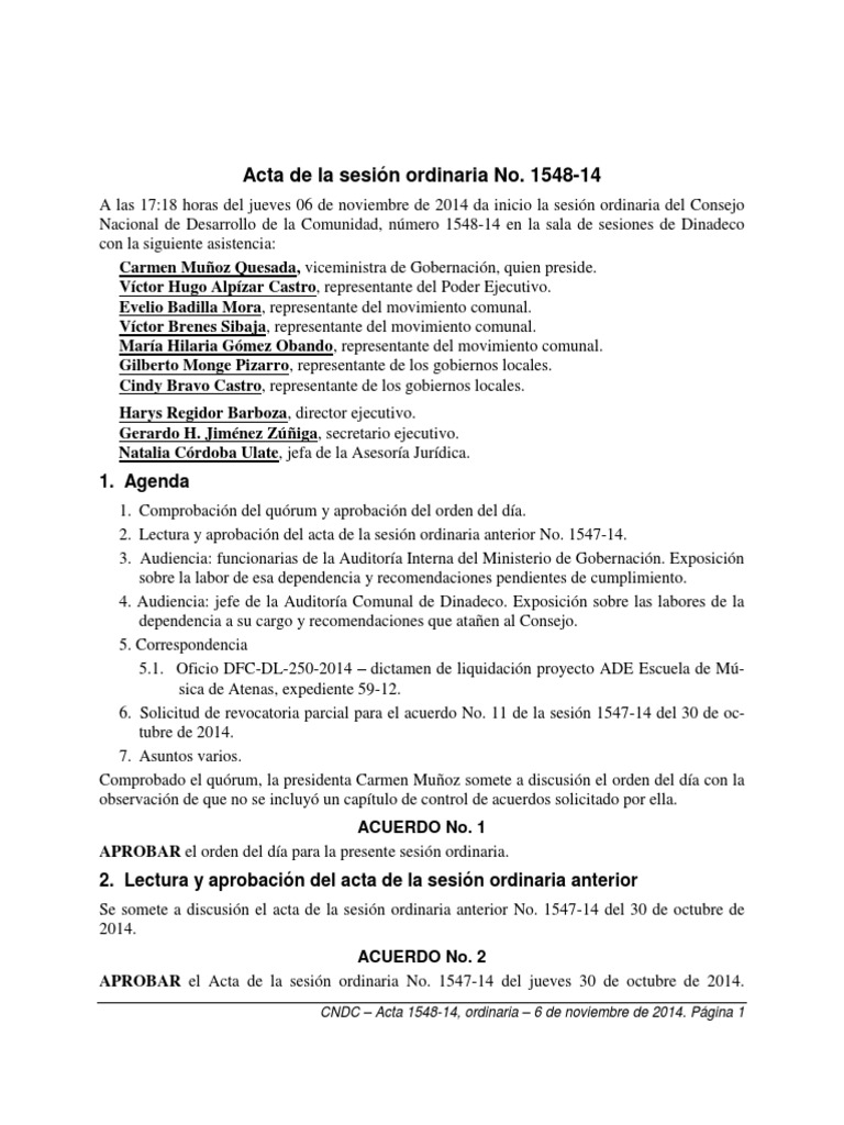Ejemplos de Actas | PDF | Gobierno