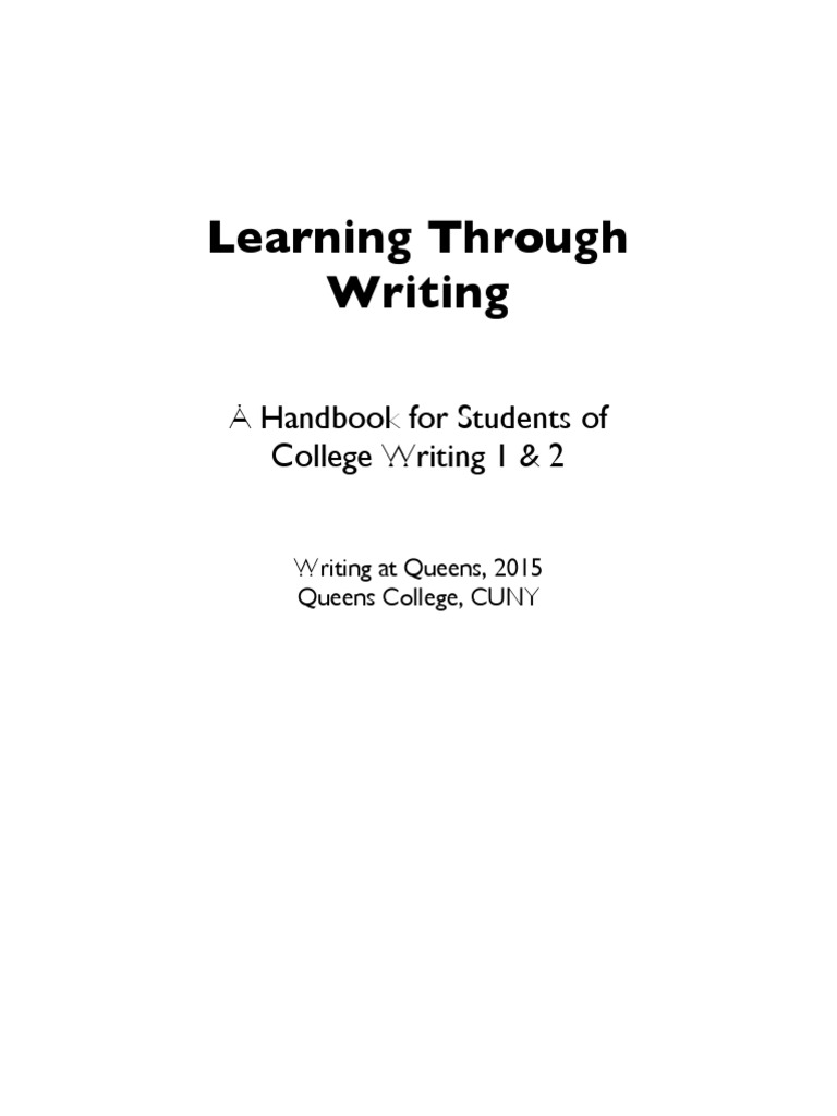 Learning Through Writing 2 | PDF | Essays | Rhetoric