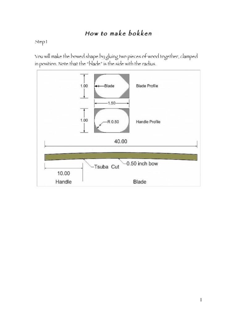 How To Make Bokken | PDF | Blade | Woodworking