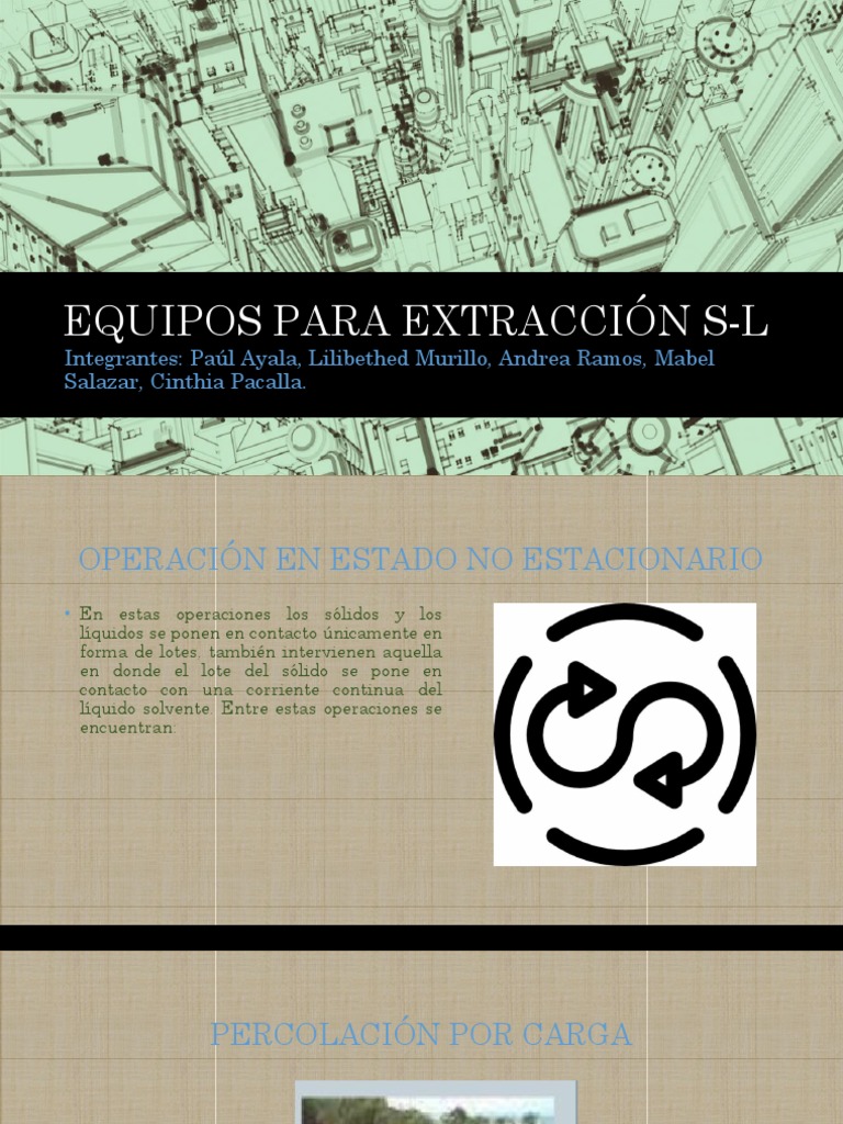 Equipos de Extracción Sólido-Líquido | PDF | Tanques | Química