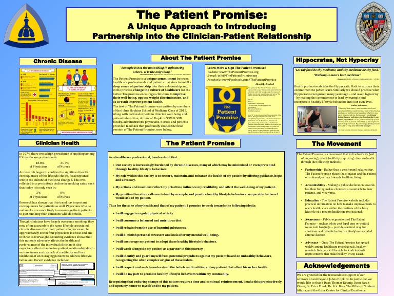 Patient Promise Poster Website | PDF | Chronic Condition | Health Care