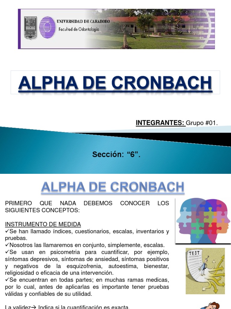 Alpha de Cronbach | Alfa de Cronbach | Psicología