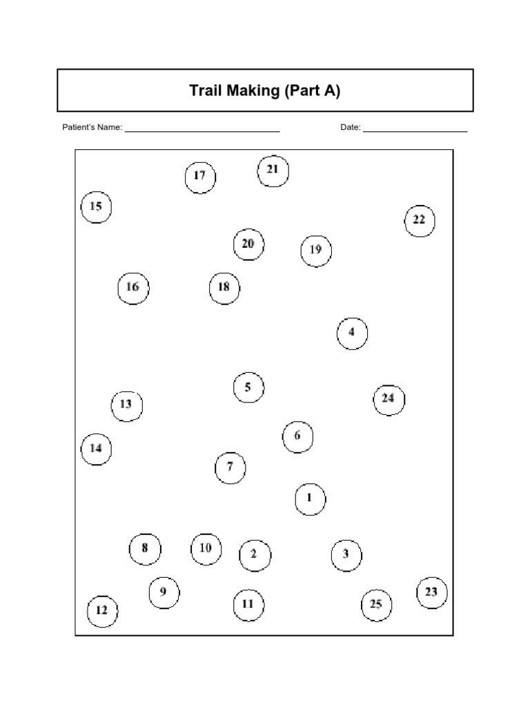 Trail Making Test PDF | PDF