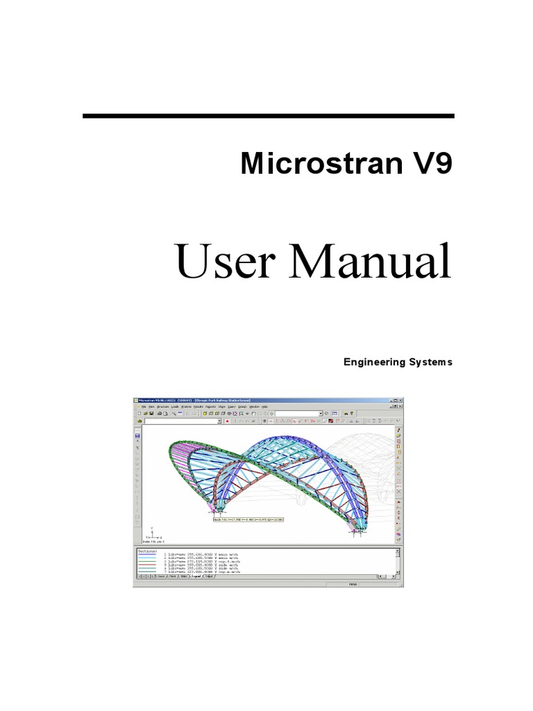 Microstran V9 User Manual | PDF | Menu (Computing) | License