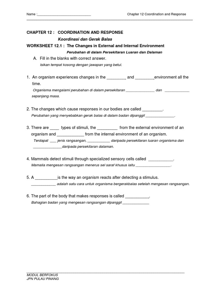 Understanding Coordination and Response: A Worksheet on Detecting ...
