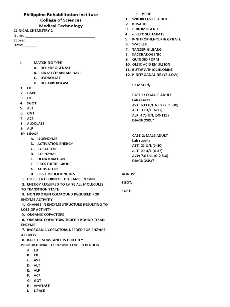 Philippine Rehabilitation Institute College of Sciences Medical Technology | PDF