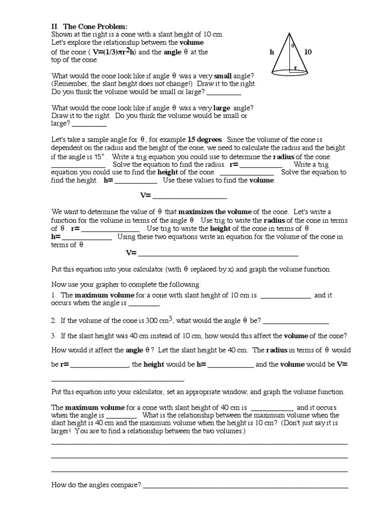 Modeling With Trig | PDF | Trigonometry | Volume