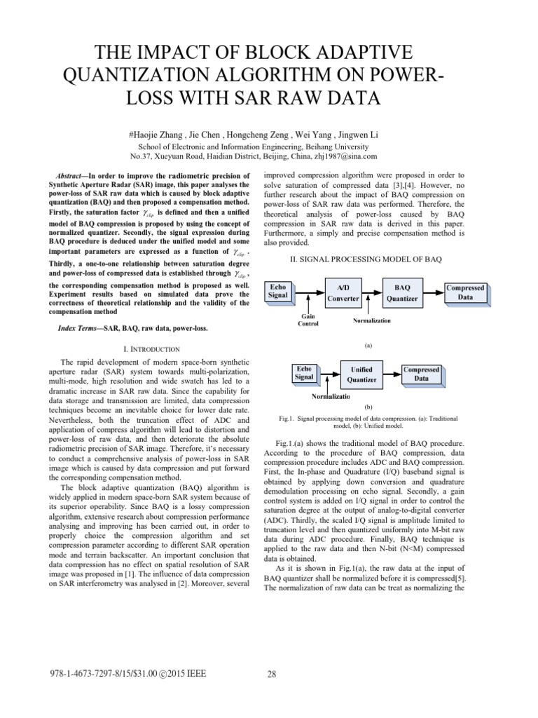 The Impact of Block Adaptive Quantization Algorithm On Power-Loss With ...
