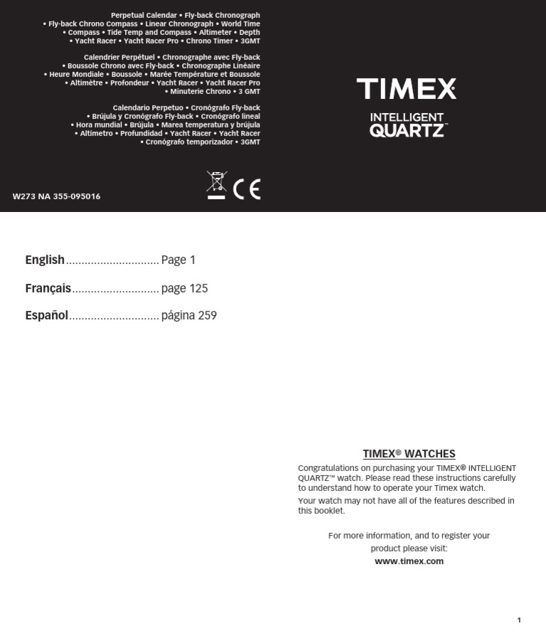 Manual de Reloj Timex | Watch | Compass