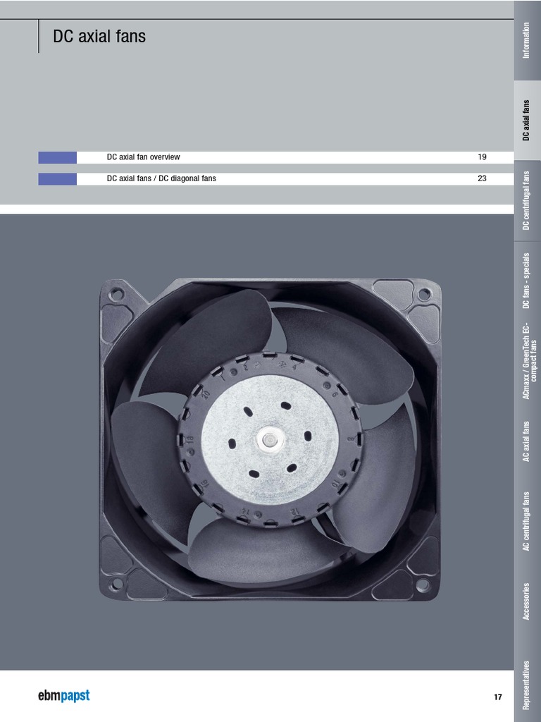 Catalogo Ebm DC Axial Fans 2011 N | PDF | Physical Quantities ...