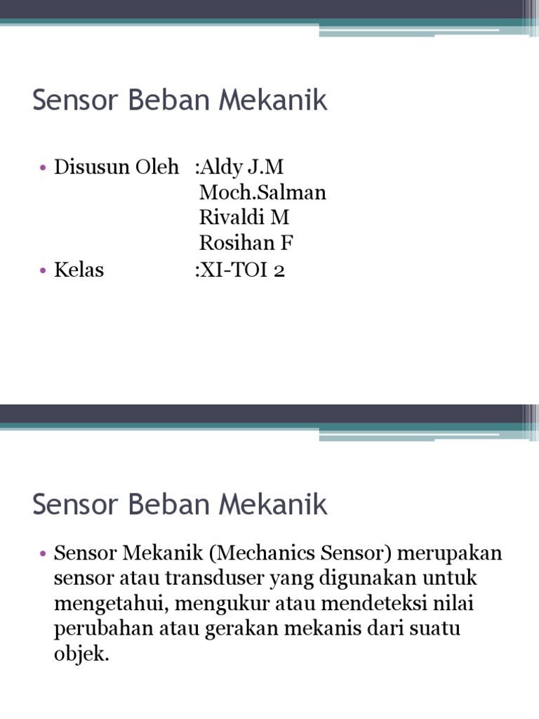 Sensor Beban Mekanik | PDF
