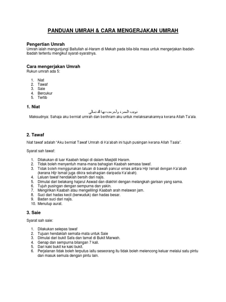 Panduan Umrah | PDF