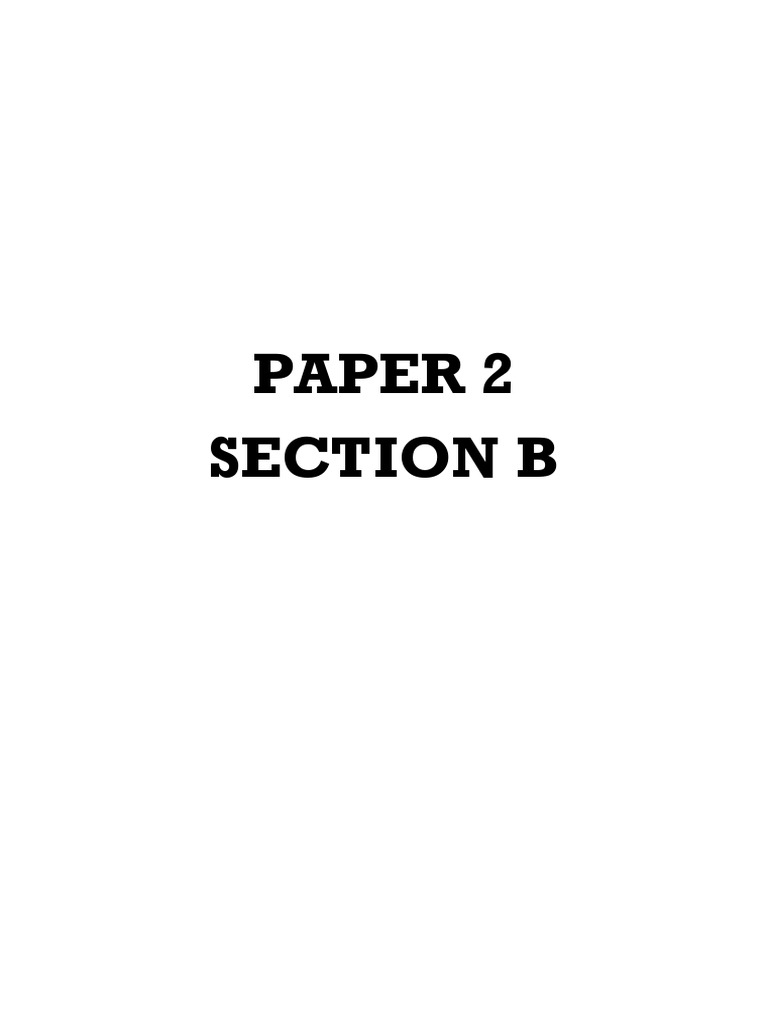 Paper 2 Section B Question Sets | PDF | Leisure