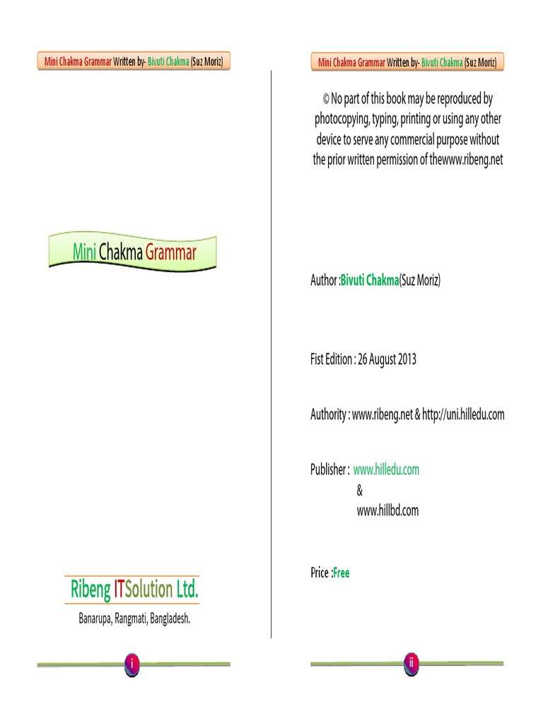 Mini Chakma Grammar Pdf Pdf