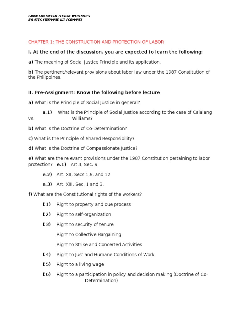 Labor Law Abad (Outline CH 1-3) Pre-Ass | PDF | United States Labor Law ...