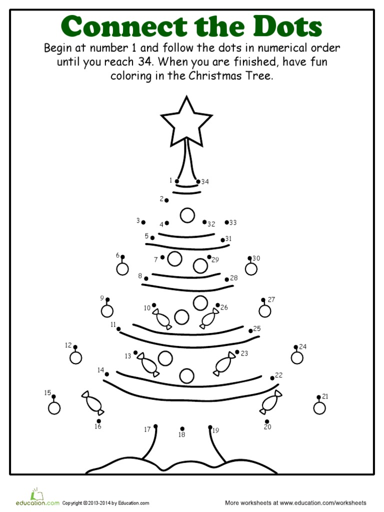 Christmas Dot To Dot Tree | PDF