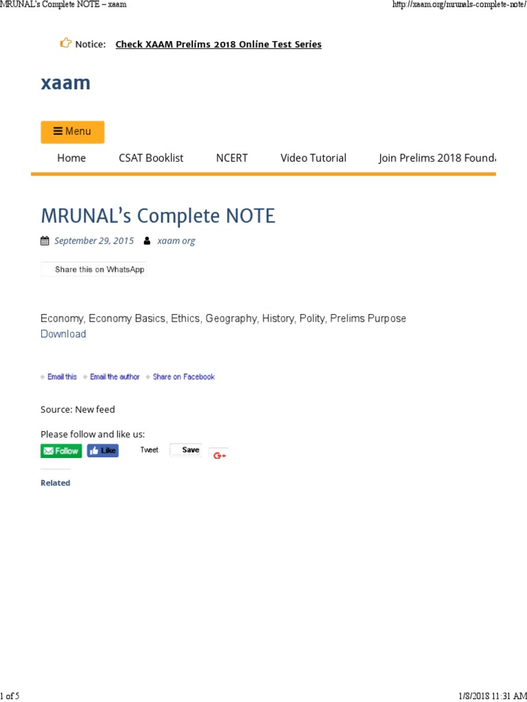MRUNAL's Complete NOTE - Xaam | PDF | Social Information Processing | Internet