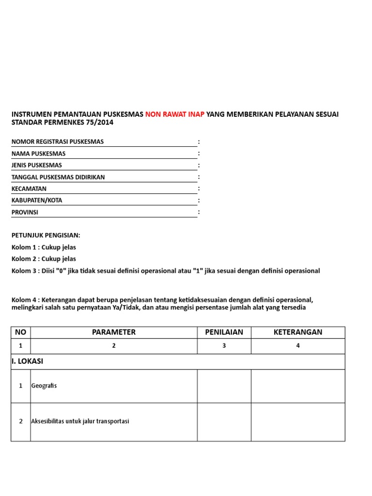Check List Binwasdal Puskes 2017 Number Formated | PDF