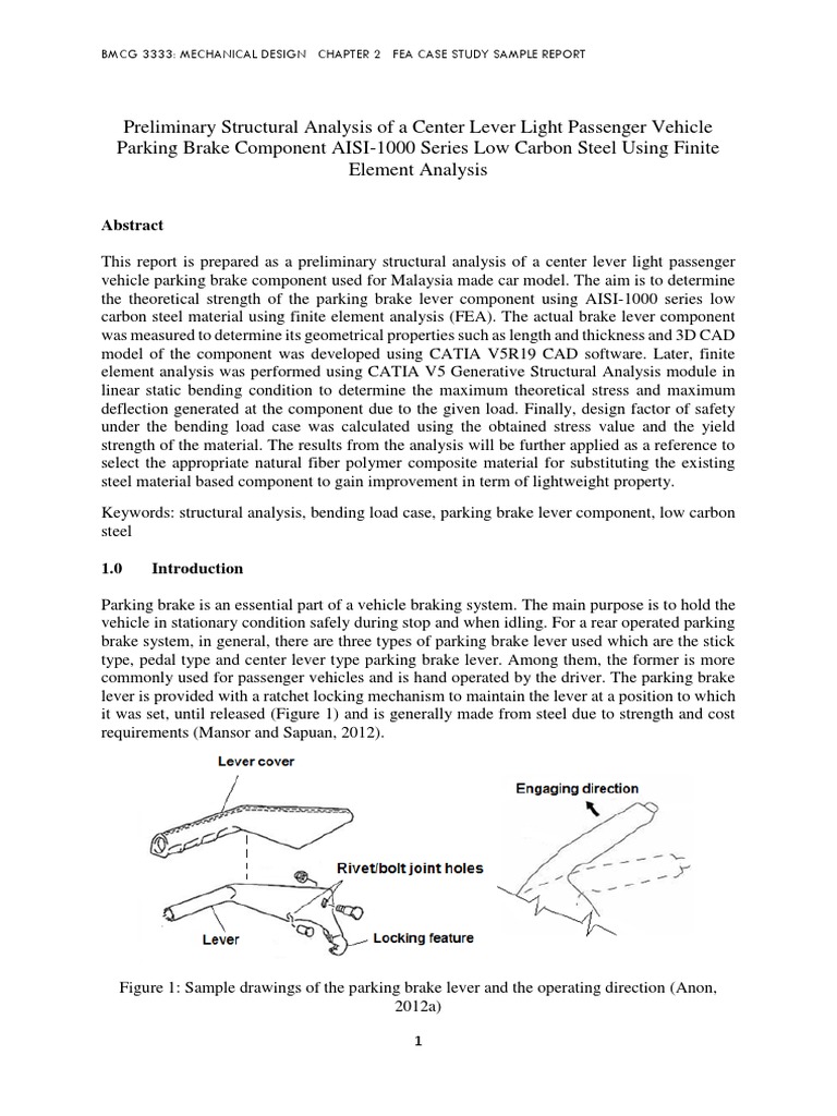 Chapter 2 FEA Sample Report | PDF | Strength Of Materials | Stress ...