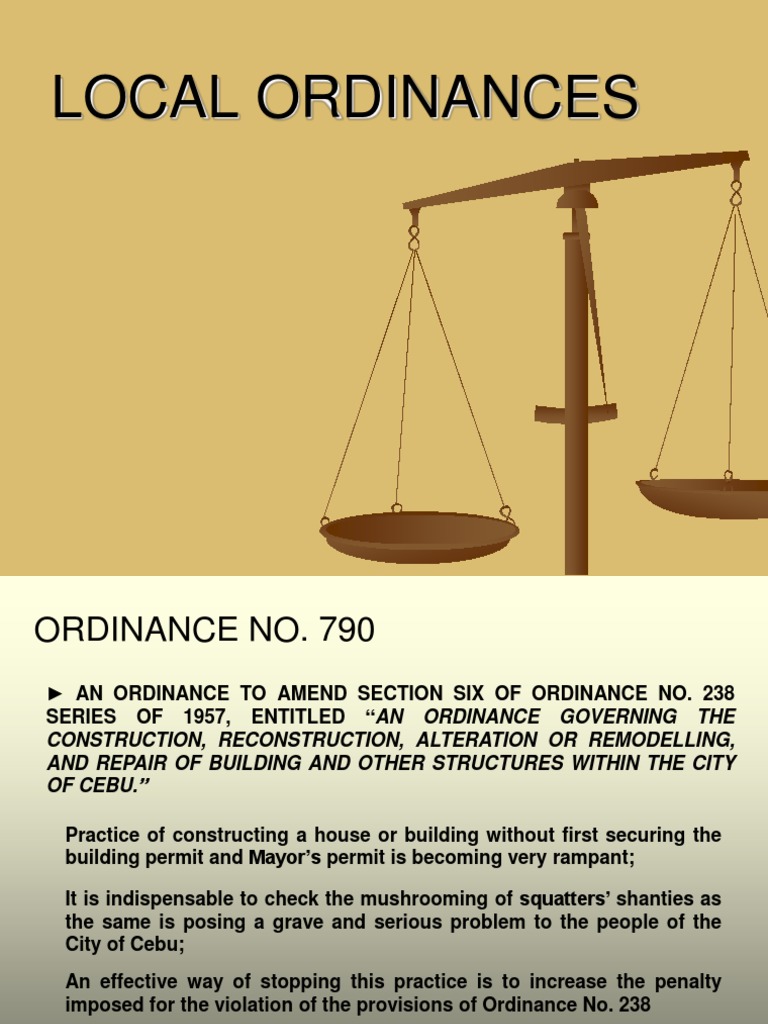 Local Ordinances | PDF | Sidewalk | Building Code