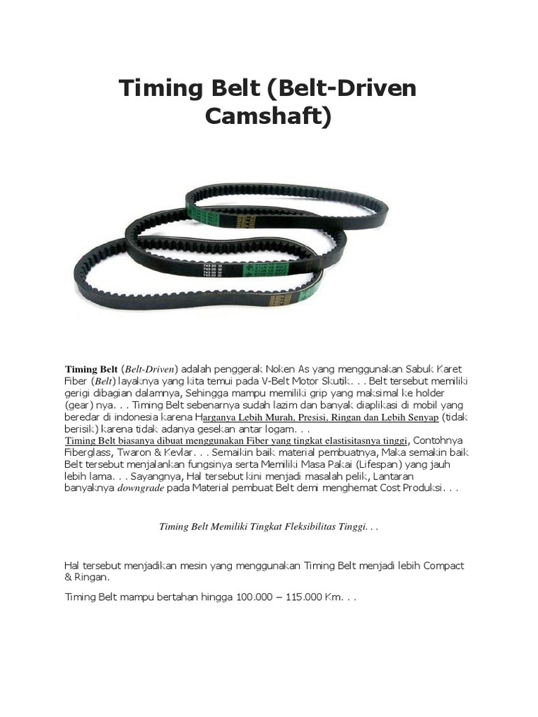Timing Belt | PDF