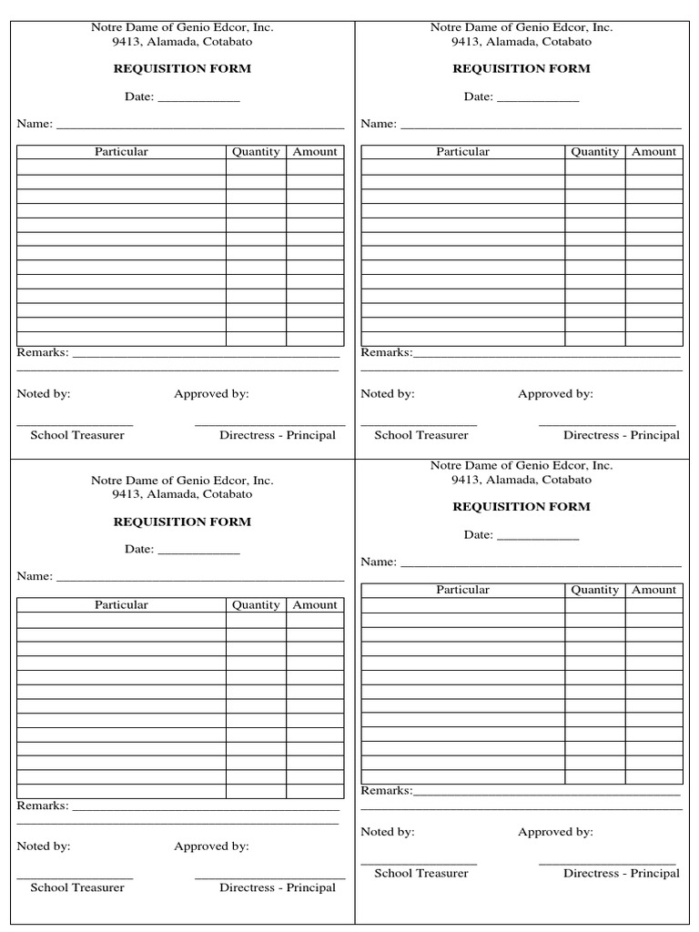 Requisition Form Requisition Form | PDF | Teaching Mathematics | Nature