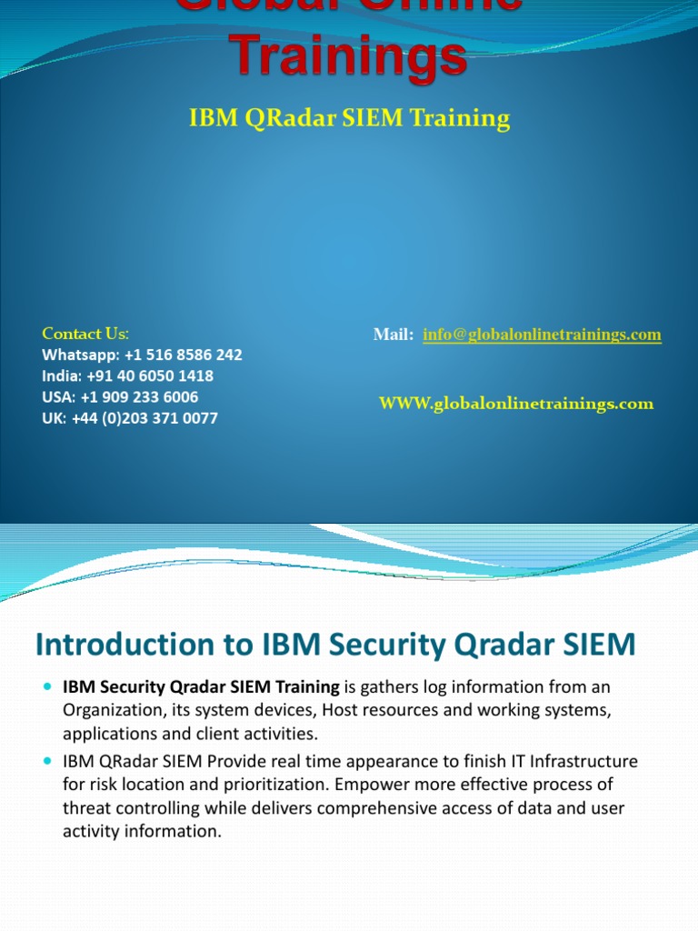 IBM QRadar SIEM Training | PDF | Cloud Computing | Information Age