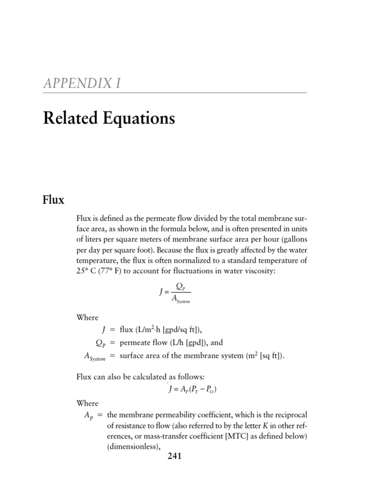 Flux | PDF | Membrane | Liquids