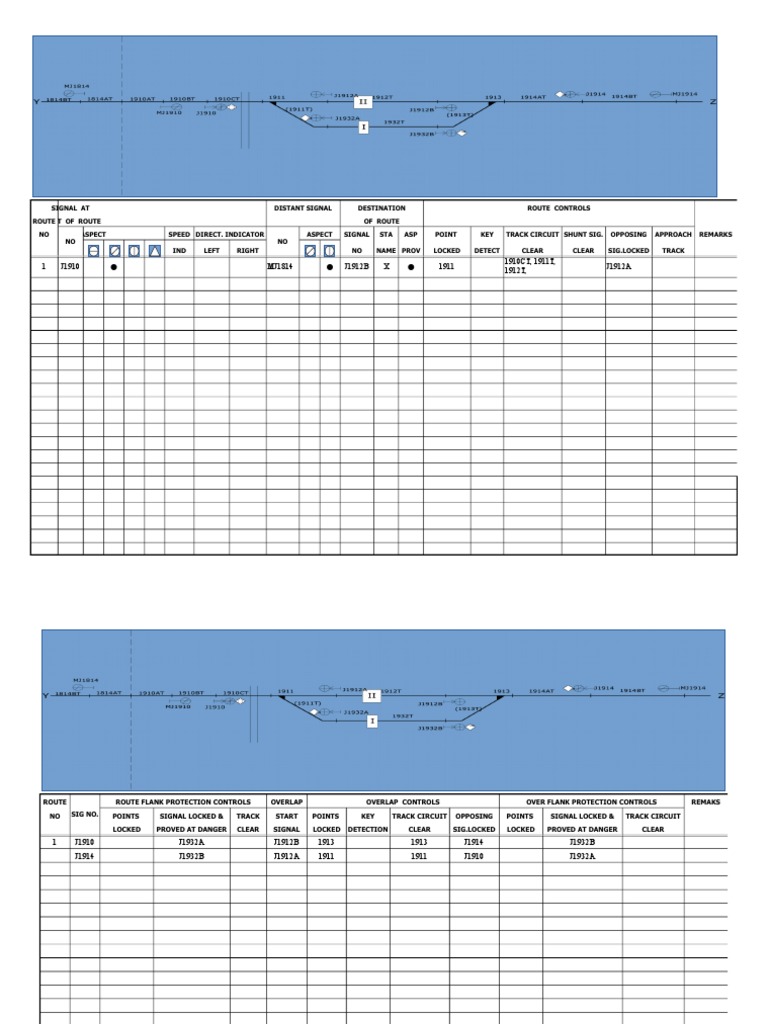 Interlock Table | PDF | Track (Rail Transport) | Switch