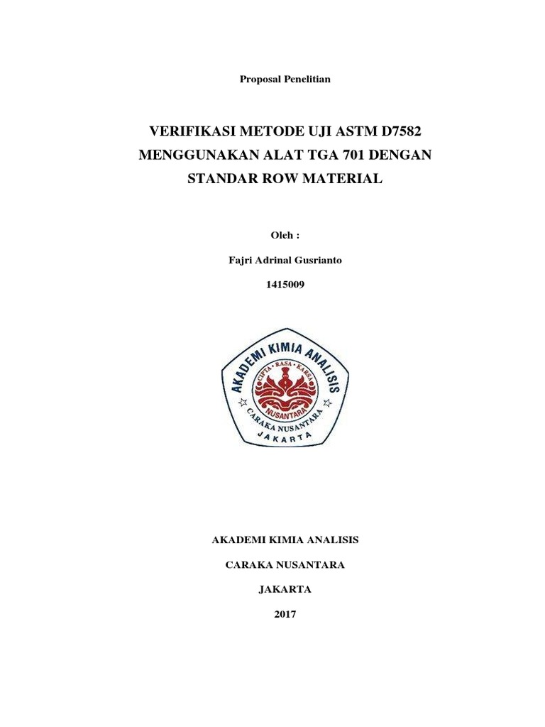 Verifikasi ASTM D7582 dengan TGA 701 | PDF | Sains & Matematika | Komputer