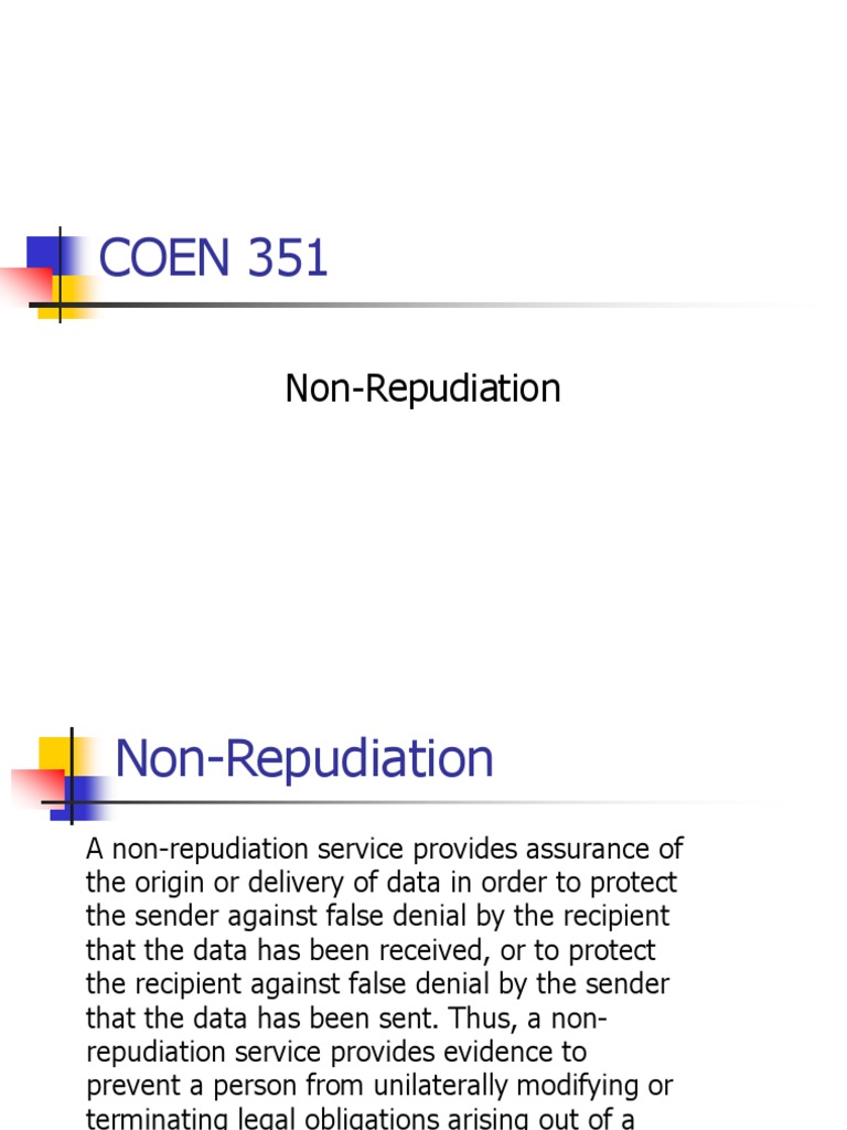 Non Repudiation | Download Free PDF | Public Key Cryptography ...