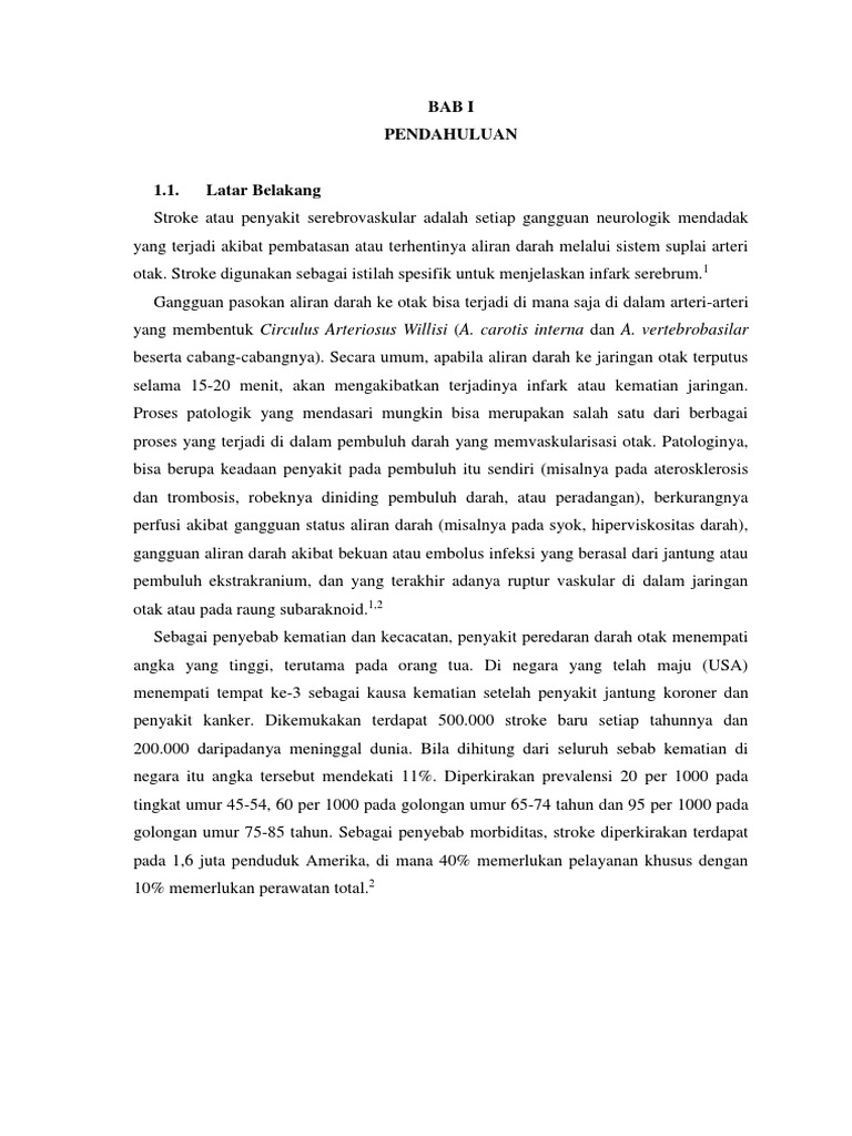 Pemahaman Infark Serebri dan Epidemiologinya | PDF