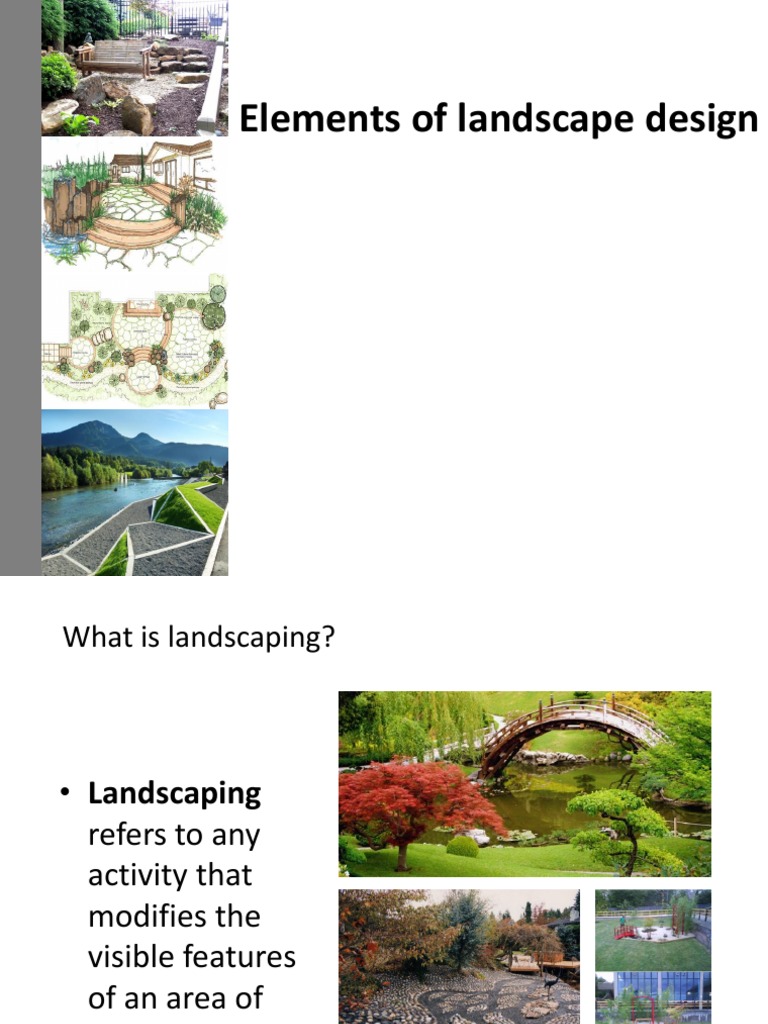1.elements of Landscape Design | PDF | Landscape | Stream