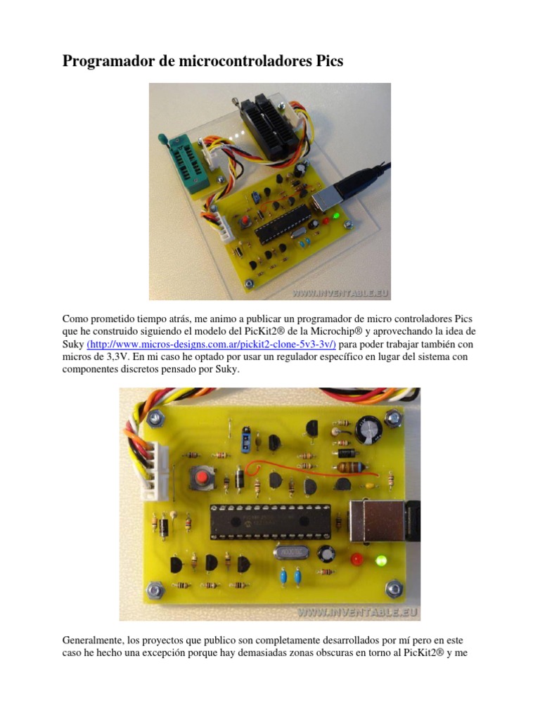 Programador de Microcontroladores PIC S | PDF | Microcontrolador ...