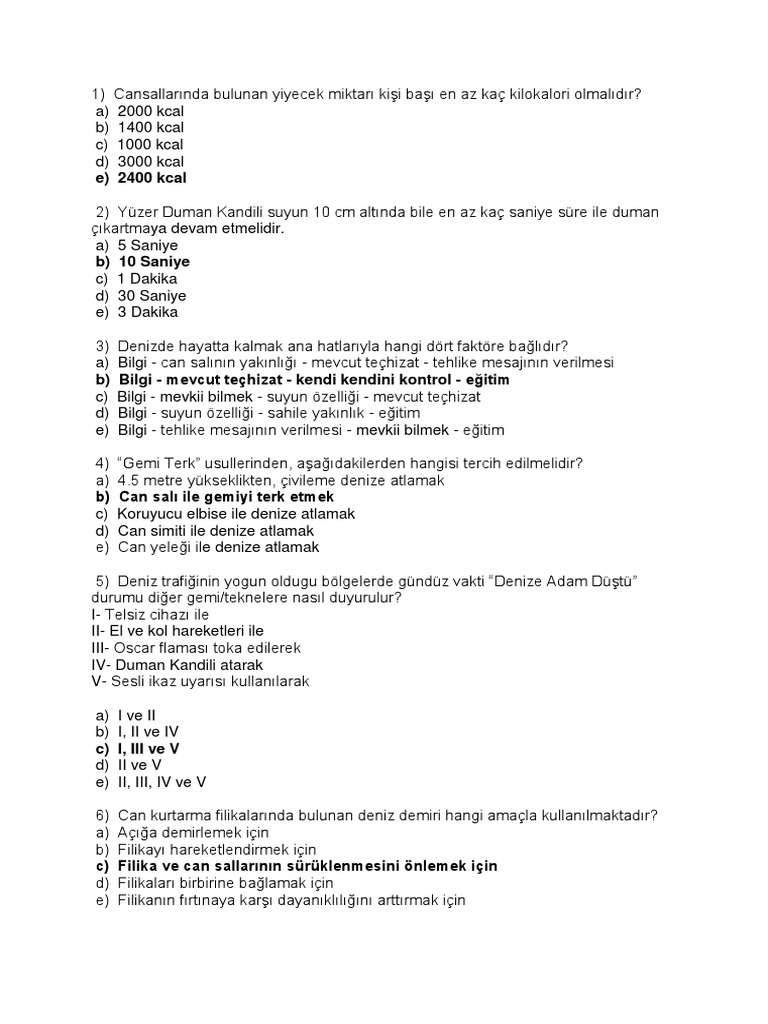 Yeni 5 Temel STCW | PDF