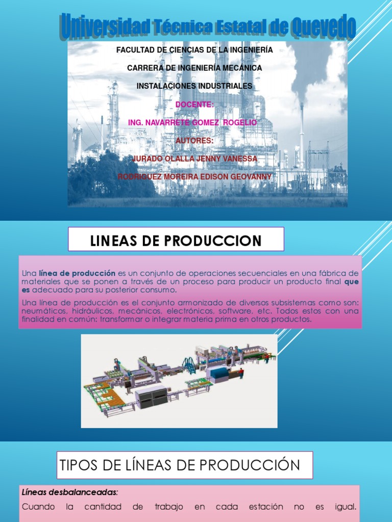 Tipos y Funcionamiento de Líneas de Producción | PDF | Calidad ...