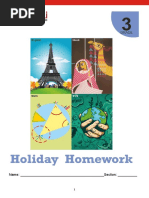 Holiday Homework - Grade 2 | PDF | Communication | Cognition