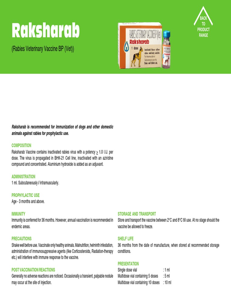 Raksharab Canine | PDF | Vaccines | Rabies