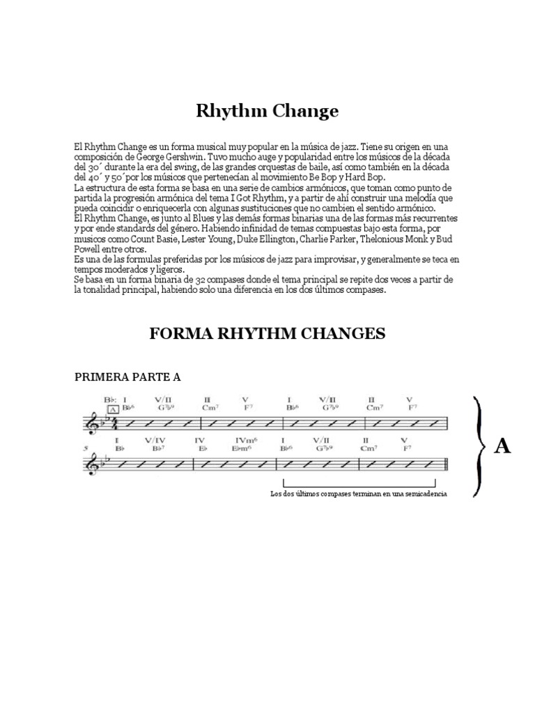 Rhythm Changes | PDF | Modernismo (música) | Musicología